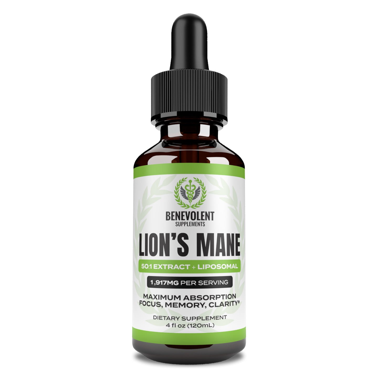 Liquid Lion's Mane Mushroom Drops (60 servings) - Benevolent Nourishment