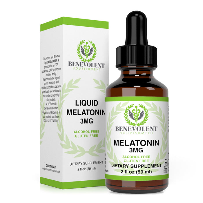 Liquid Melatonin 3 mg Drops (59 servings) - Benevolent Nourishment