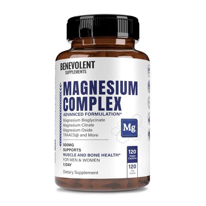 Magnesium Complex 500 mg (120 servings) - Benevolent Nourishment